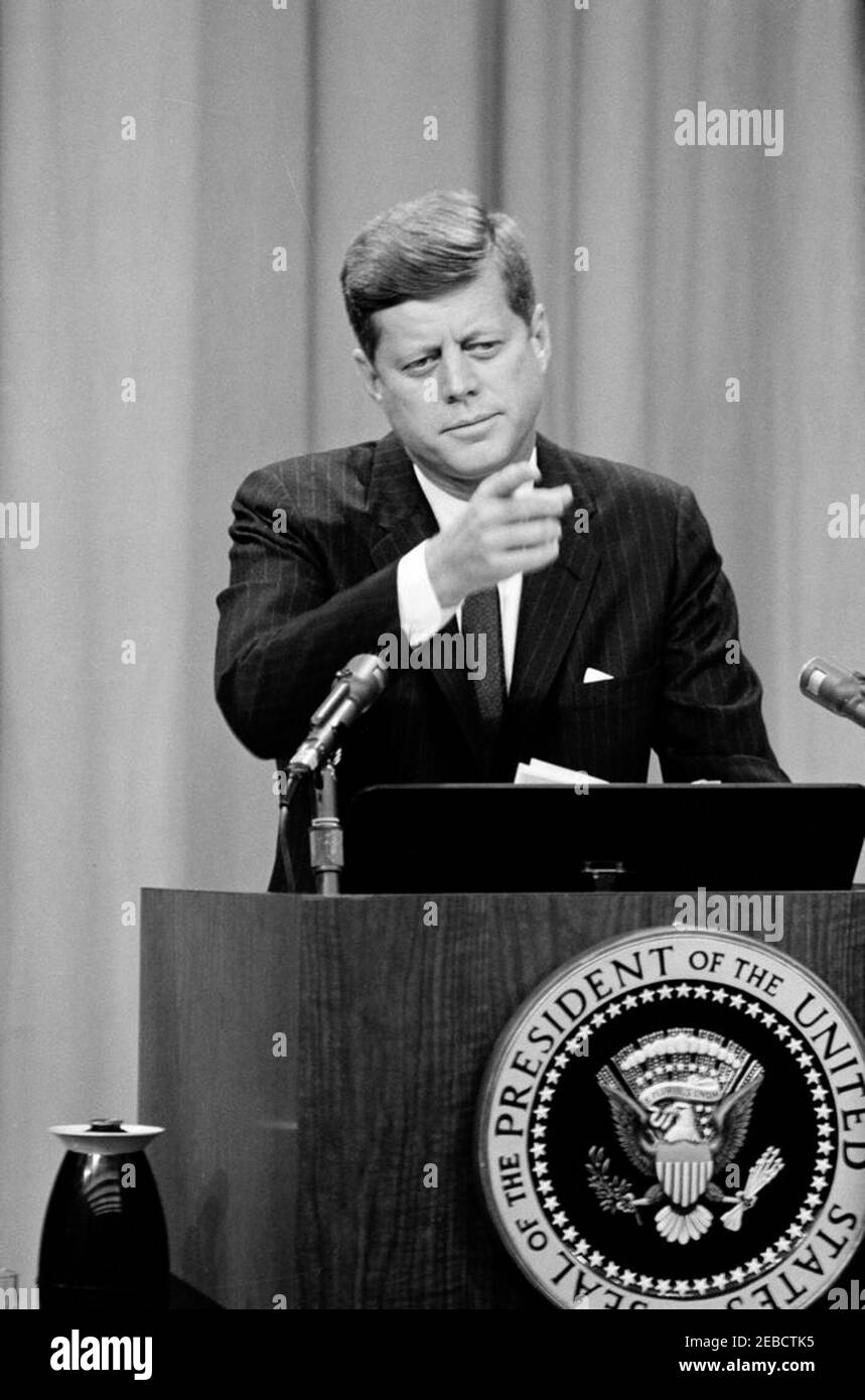 Press Conference, State Department Auditorium, 4:00PM. President John F ...