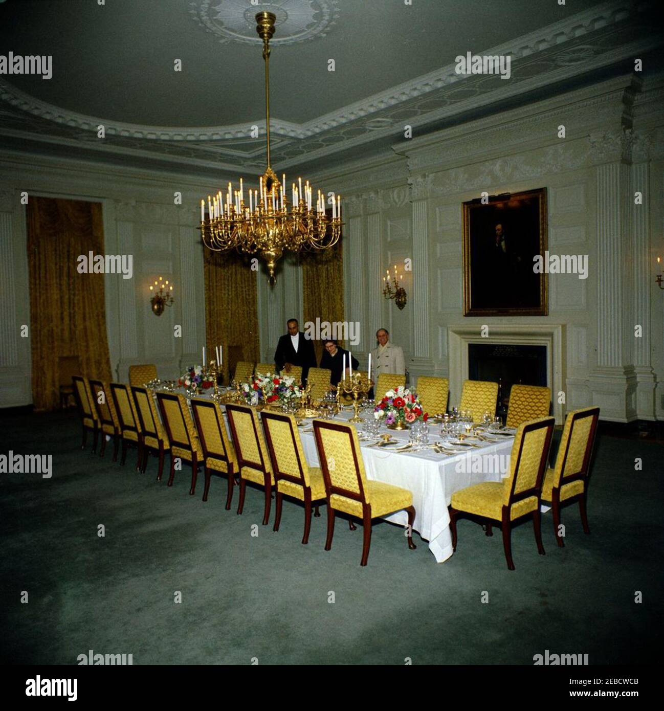 Dinner in honor of Igor Stravinsky, 8:00PM. Guests stand behind a table ...