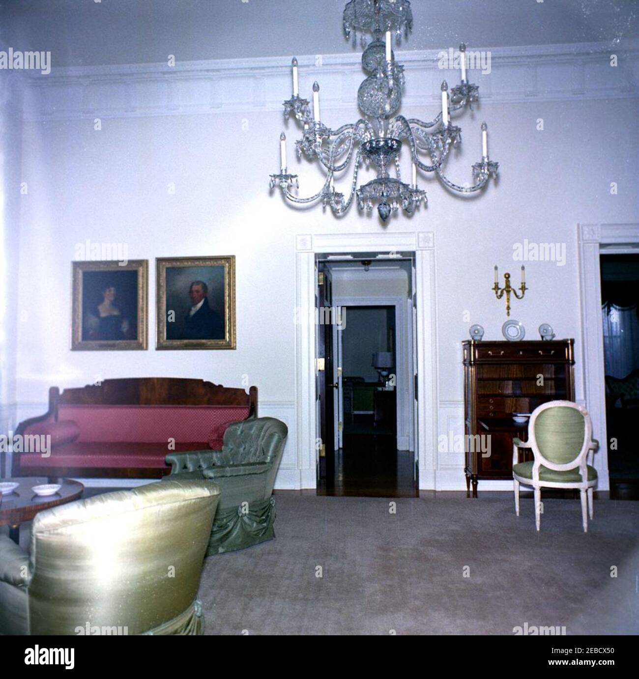 White House Rooms: East Sitting Room. View of the East Sitting Hall ...