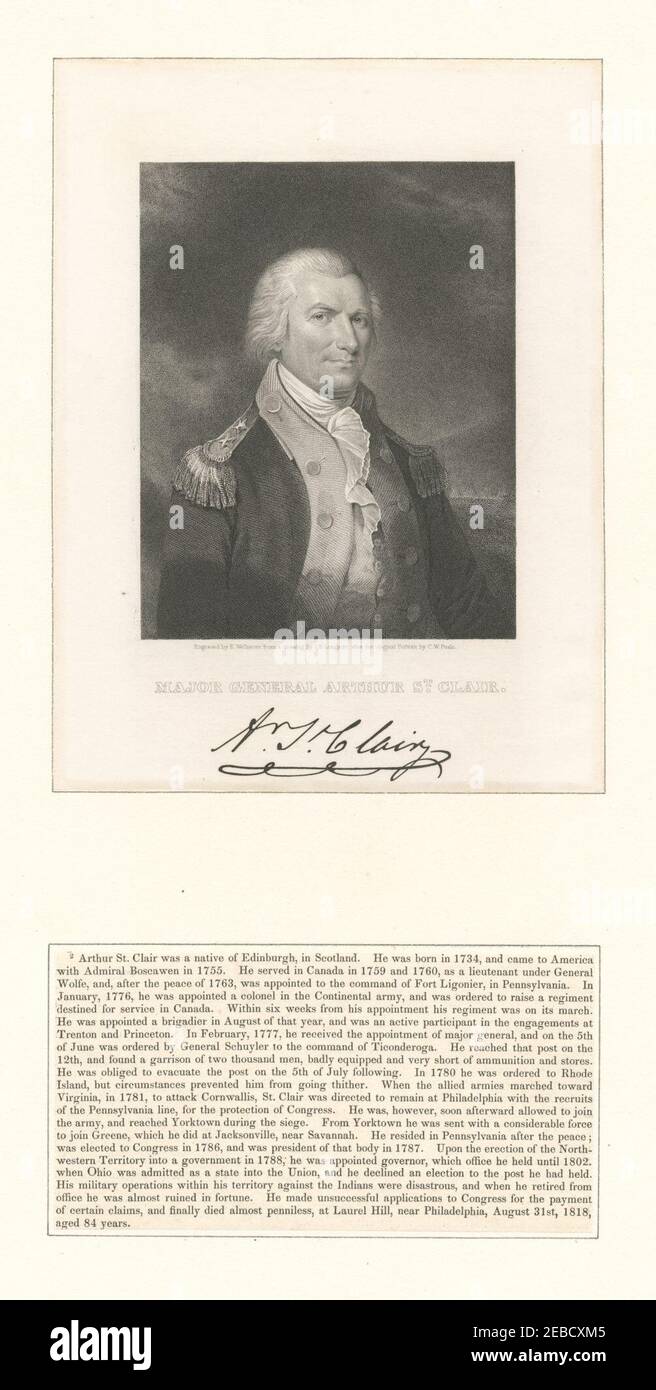 Major General Arthur St. Clair Stock Photo - Alamy