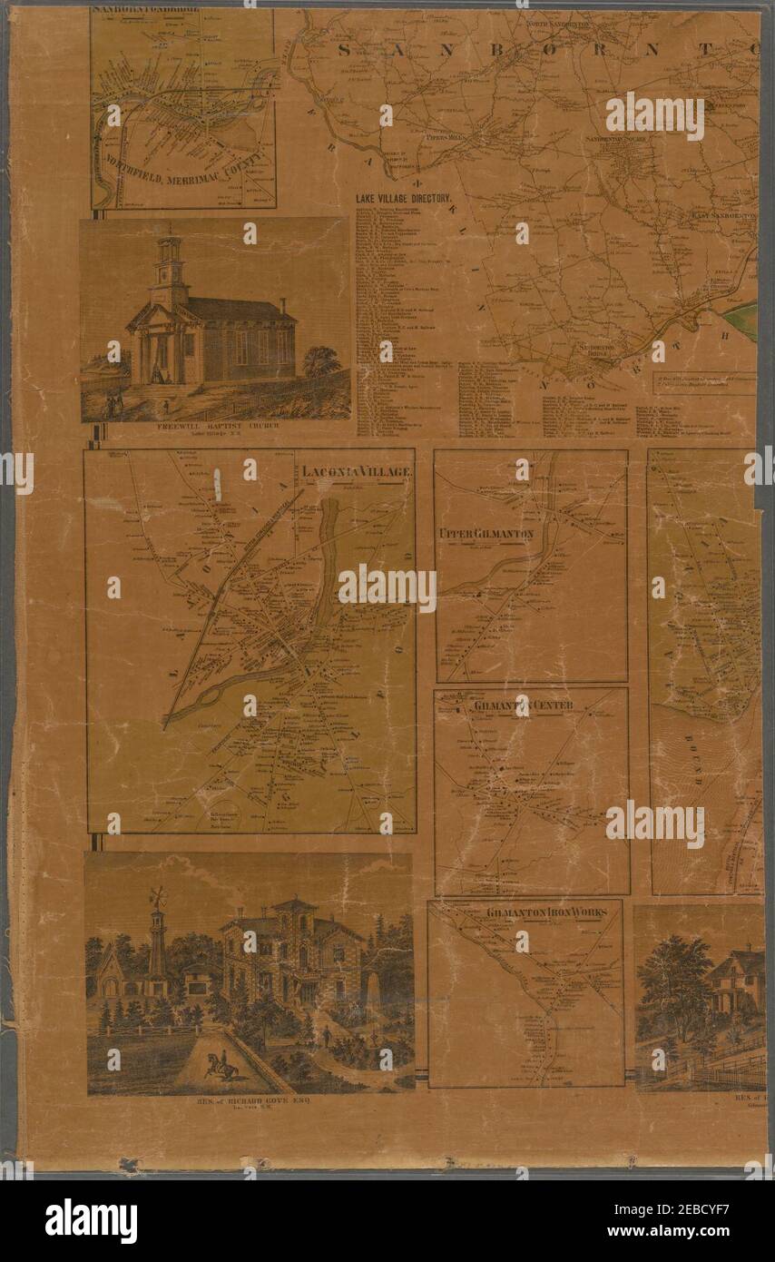 Belknap county map hi-res stock photography and images - Alamy