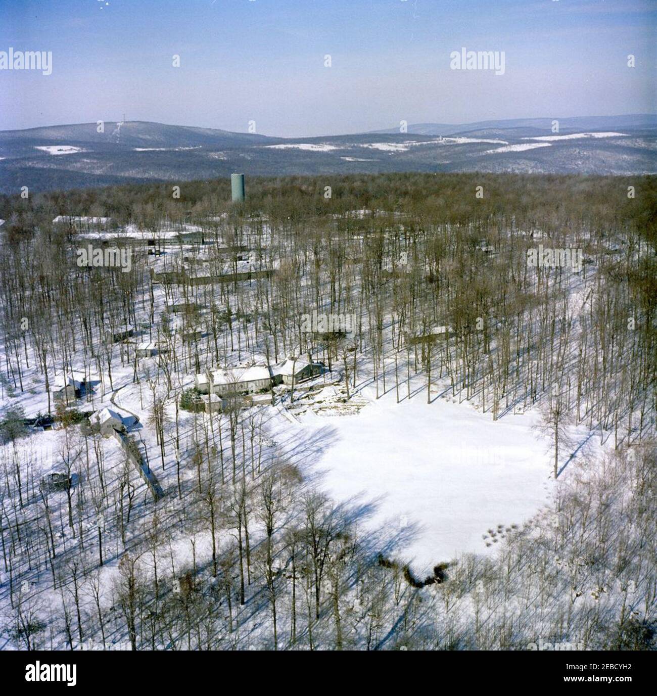 Camp David, views. Aerial view of Camp David, Frederick County ...