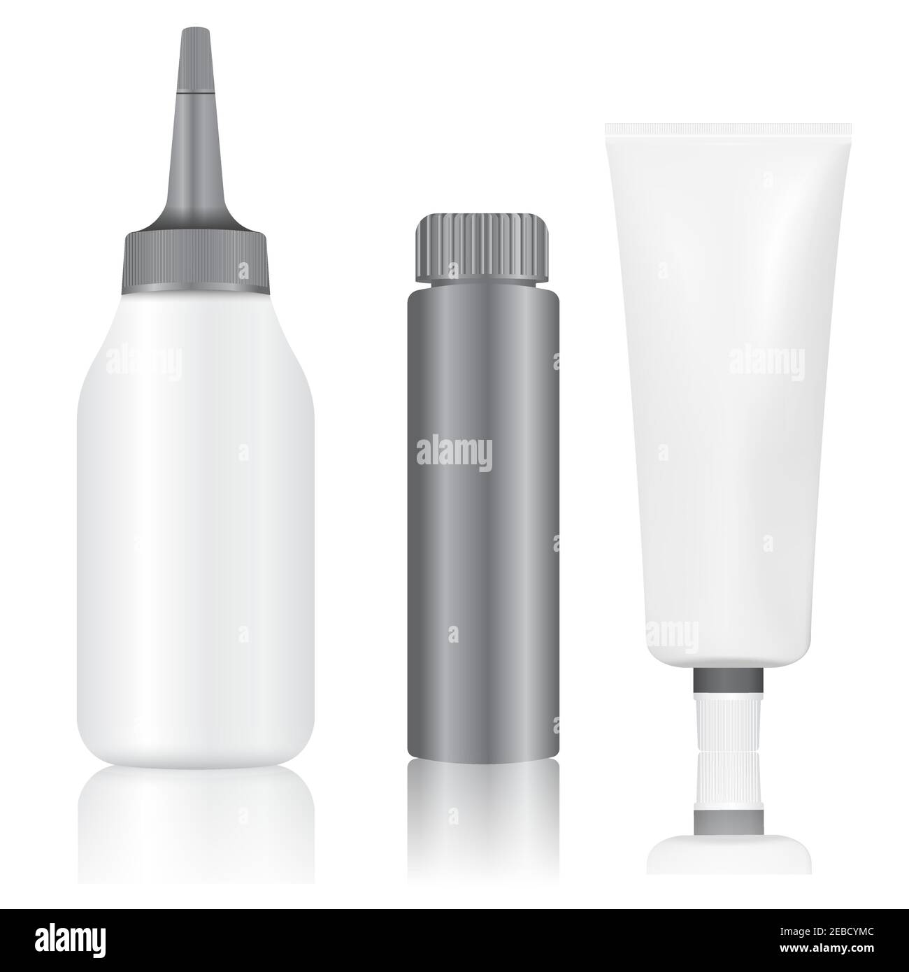 Dye Hair color paint tube bottle package mockup. Isolated hair product ...