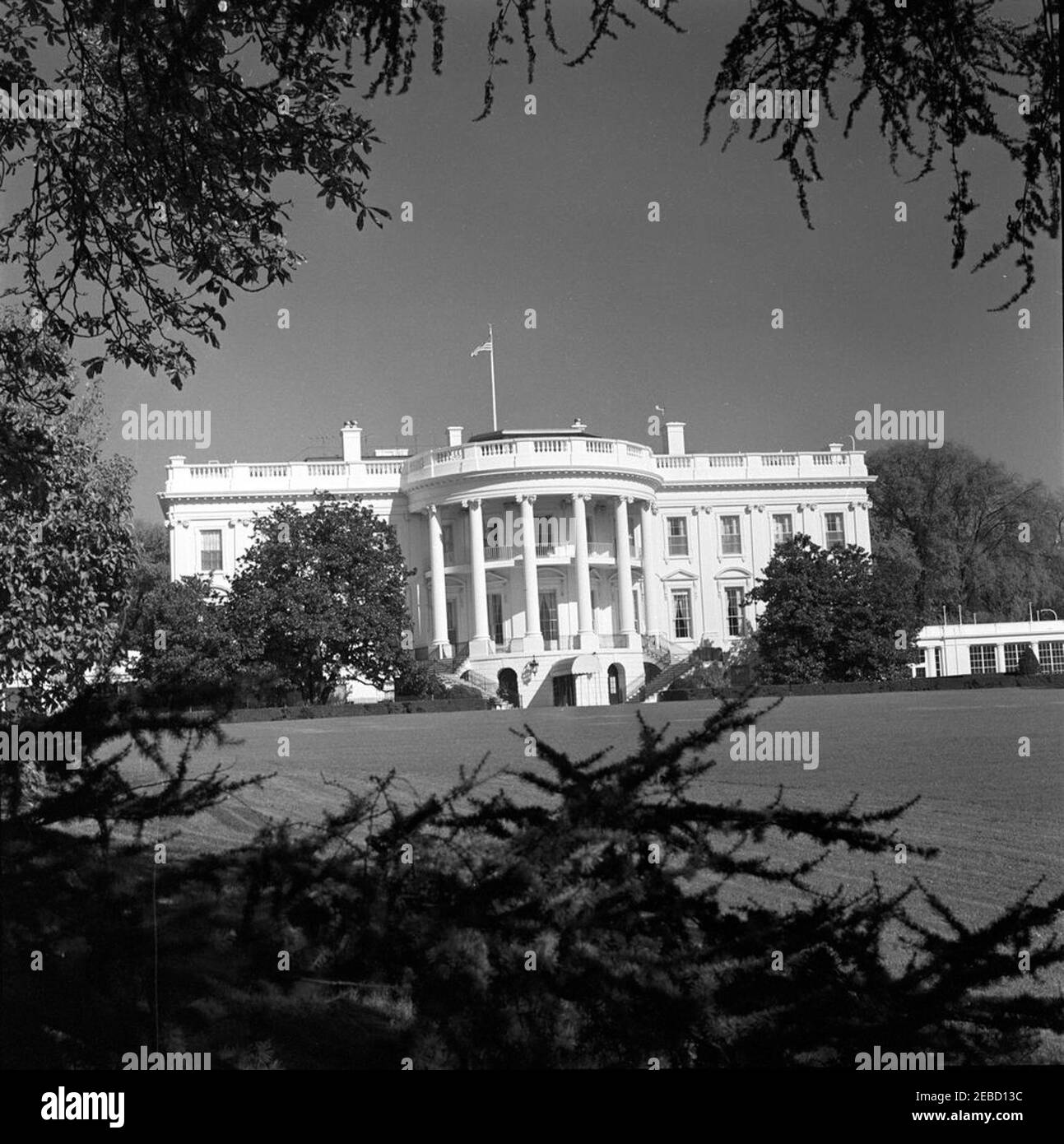 White House exteriors, South Front. View of the South Front of the ...