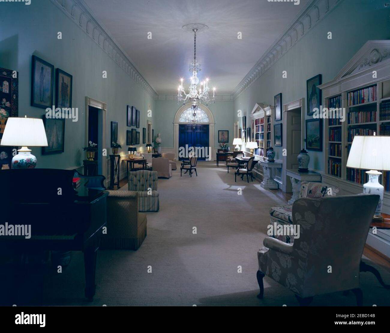 White House Rooms: Second-Floor Center Hall. View of the second-floor ...