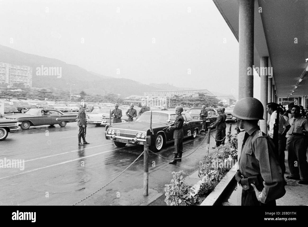 Trip to South America: Caracas, Venezuela, motorcade, 9:25AM. Members ...