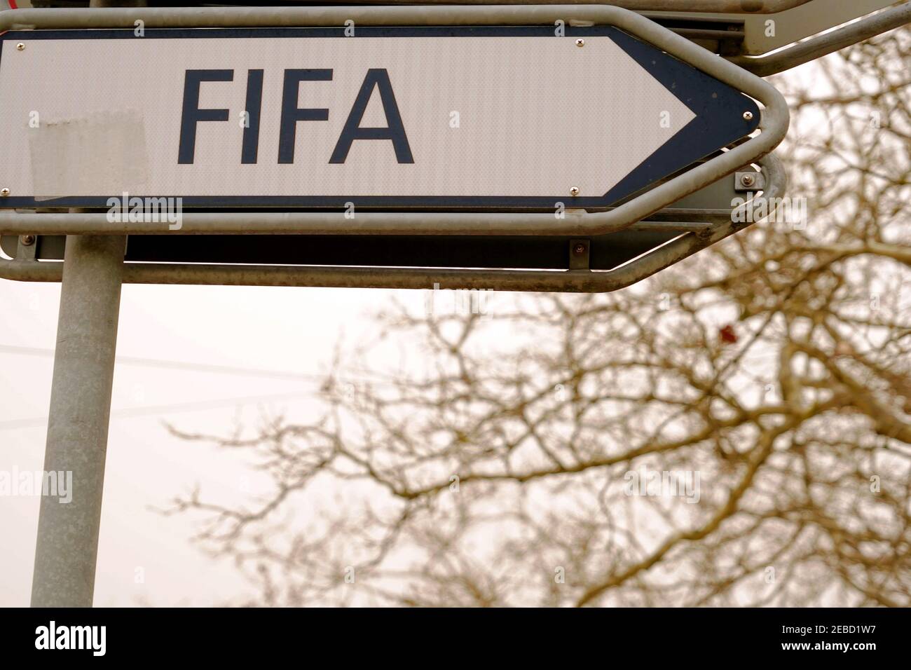 FiFA traffic sign showing directions to international football ...