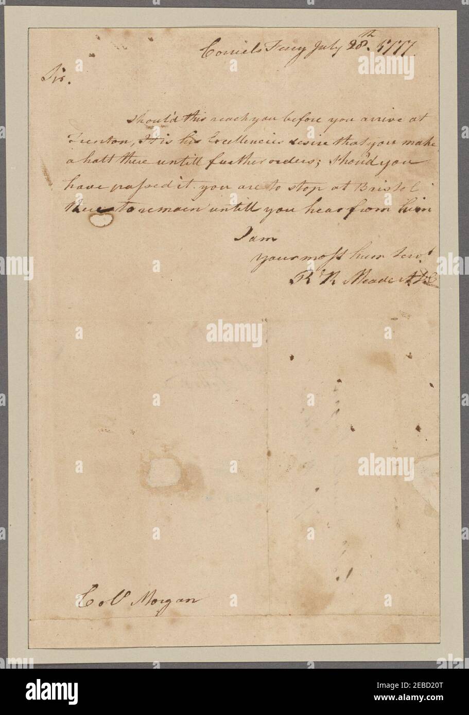 Meade, Richard Kidder. Corriels Ferry. To Morgan Stock Photo - Alamy