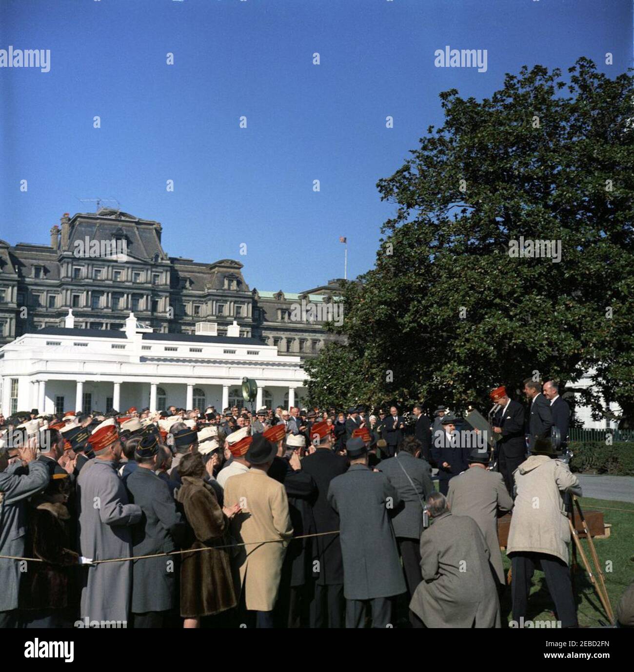 Visit of members of the American Legion, 9:55AM. National Commander of ...