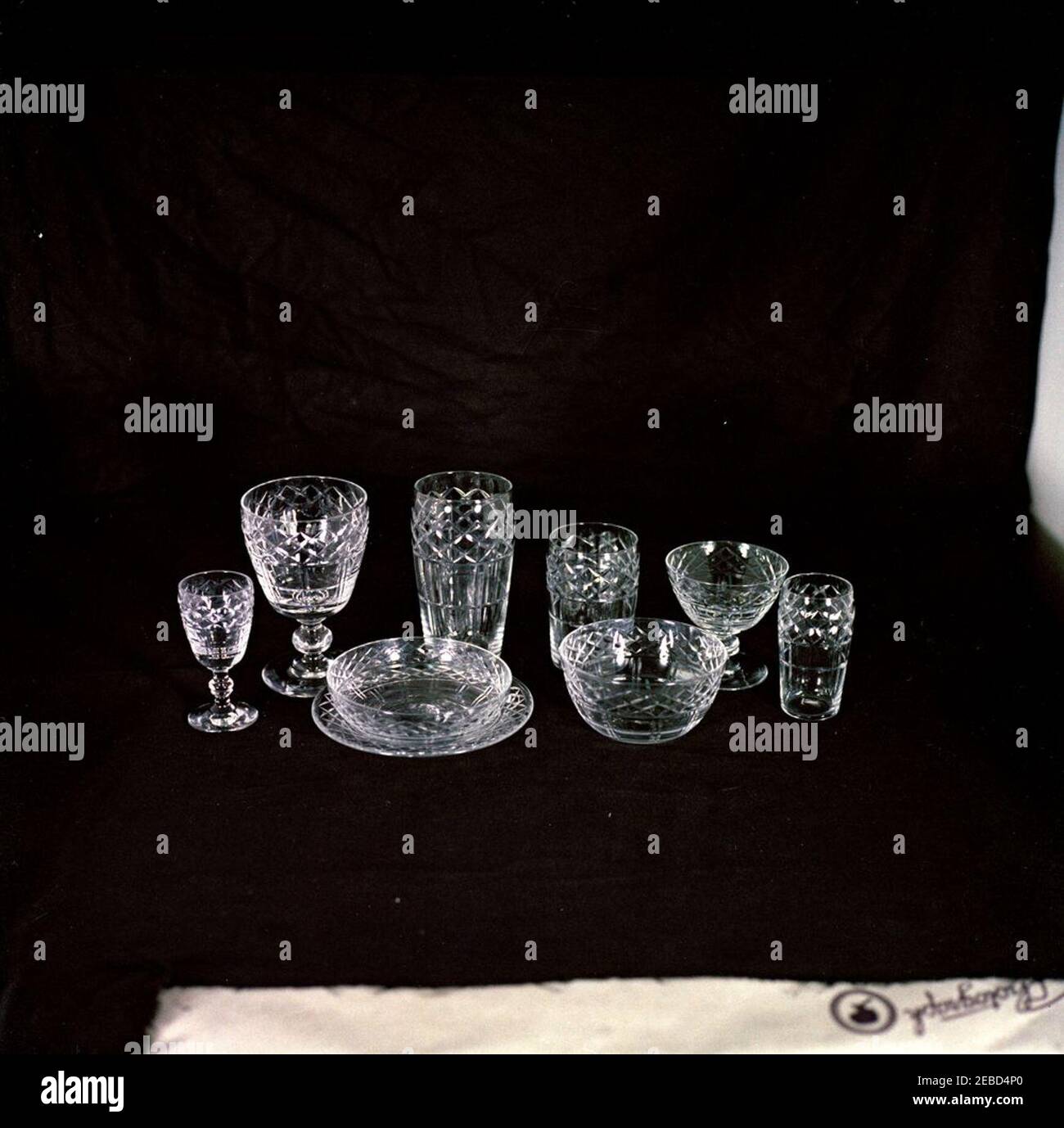White House china and crystal. Cordial glass, goblet, finger bowls and ...