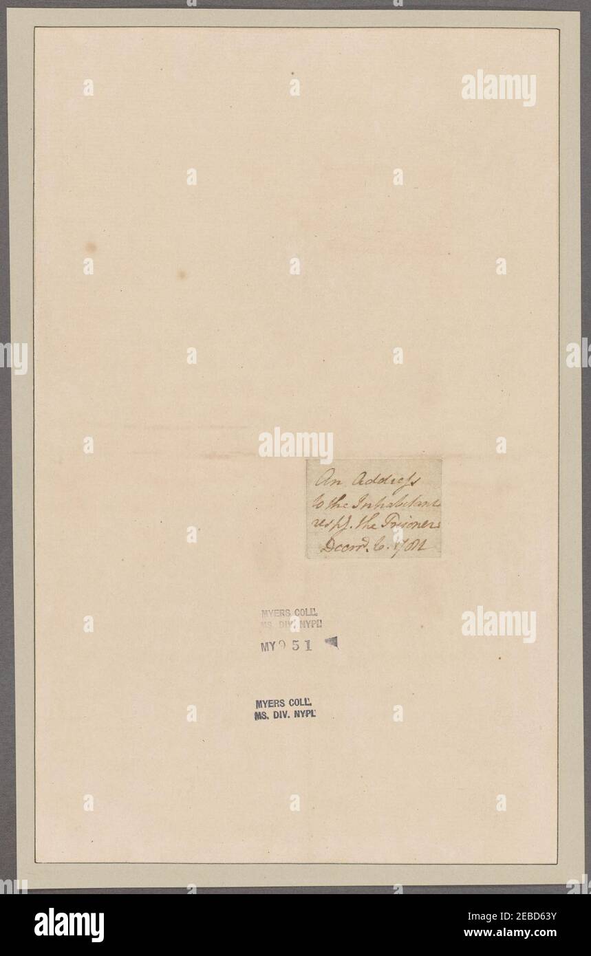 Morgan, Daniel. An address to the inhabitants Stock Photo - Alamy