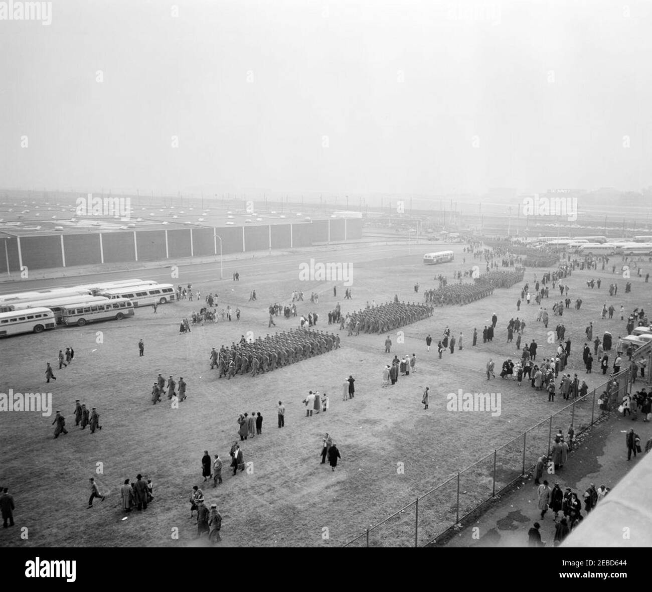 Army-Navy Football Game, Philadelphia, 1:30PM. Army cadets walk in ...
