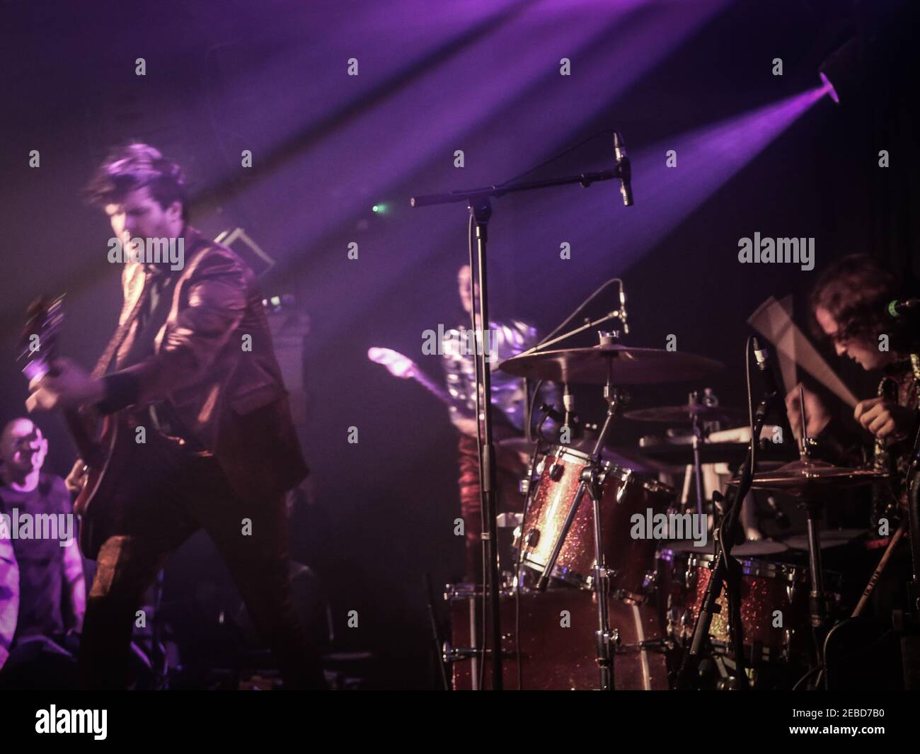 Jamie Reynolds of The Klaxons performing live on stage at the Hackney ...