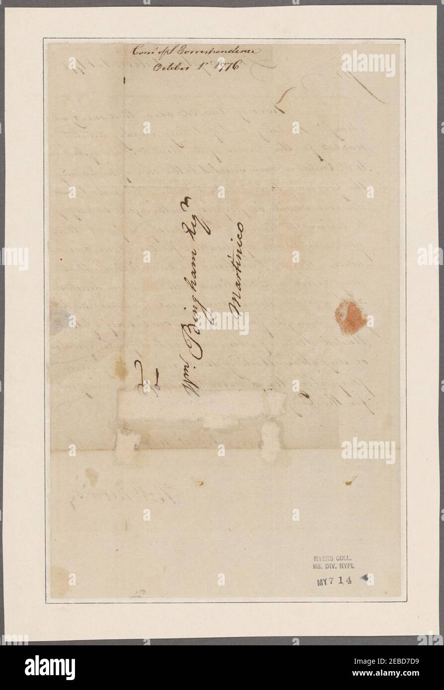 Morris, Robert and Franklin, Benjamin. Philadelphia. To William Bingham ...