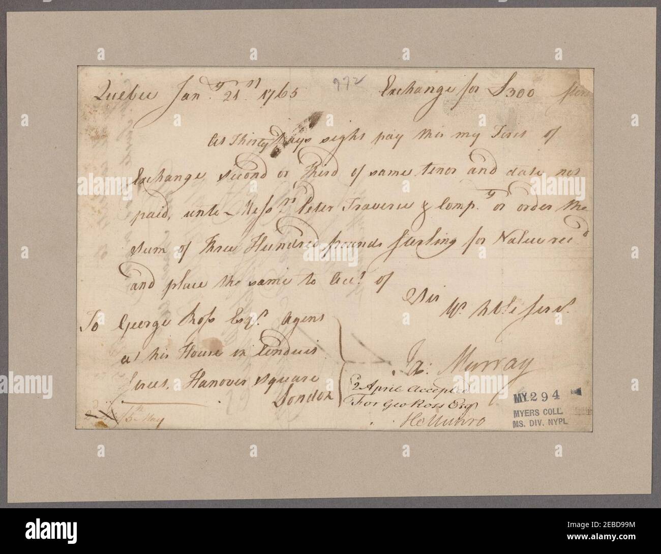 Murray, James. Quebec Stock Photo - Alamy