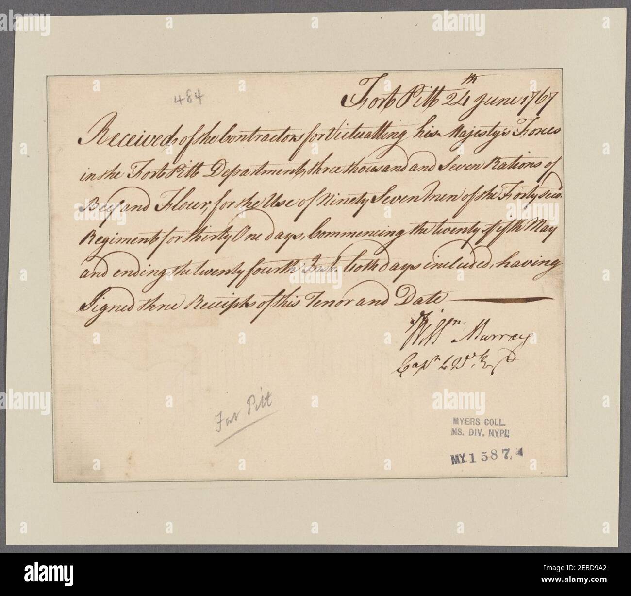 Murray, William. Fort Pitt Stock Photo - Alamy
