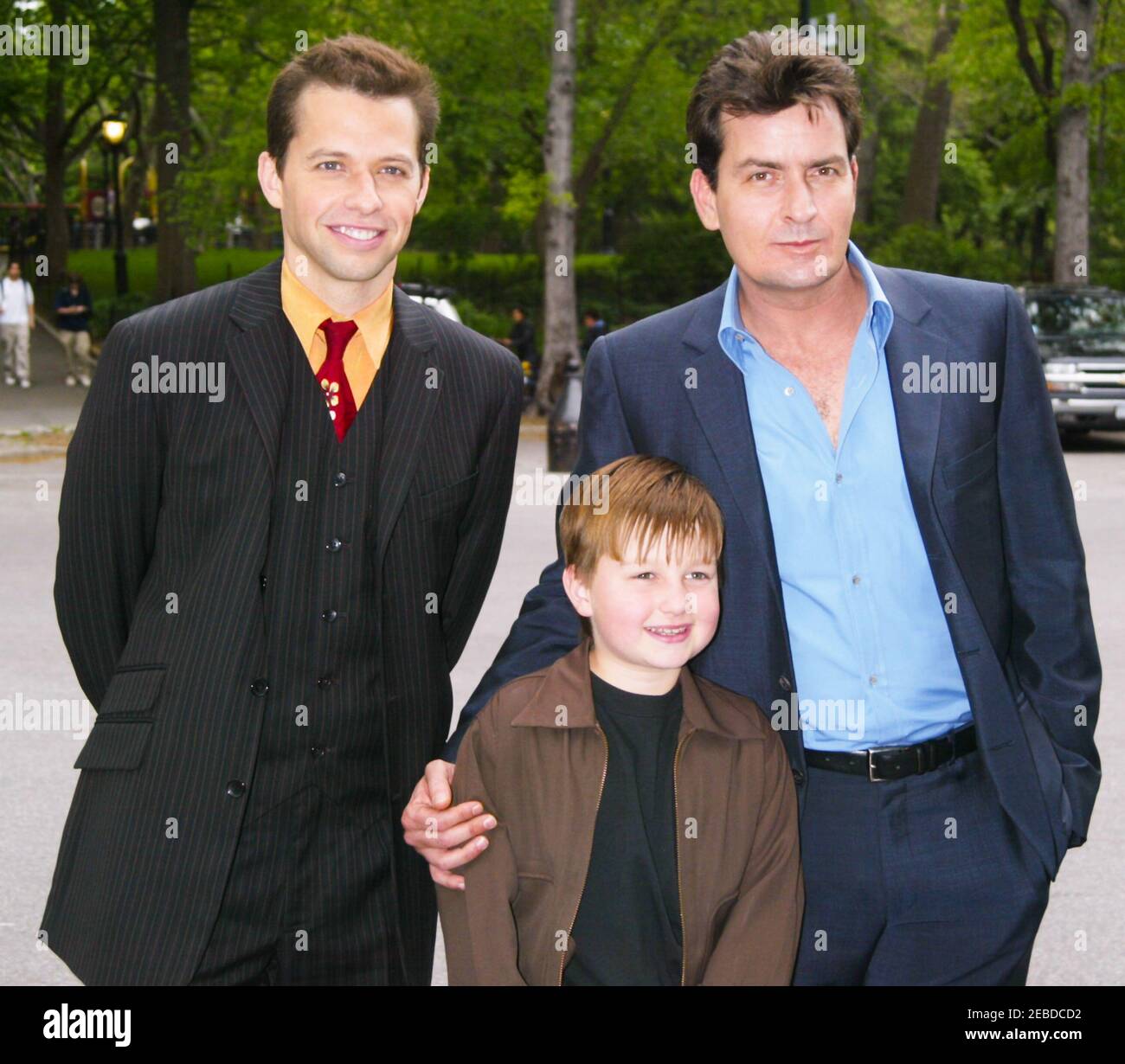 Left to right: John Cryer, Angus T. Jones and Charlies Sheen of "Two ...