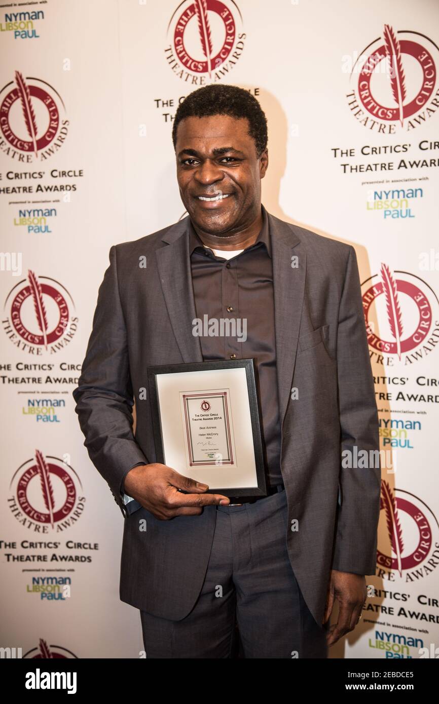 Danny Sapani after receiving the Best Actress Award on behalf of Helen ...