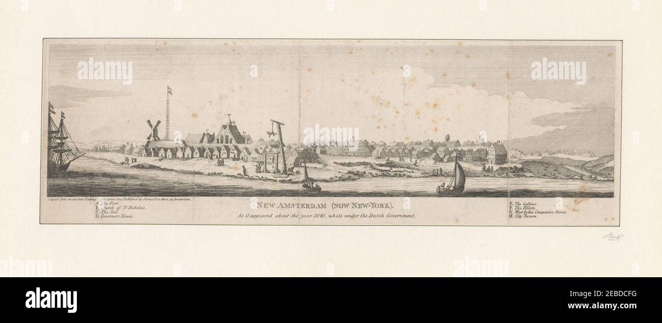 New Amsterdam (now New York) as it appeared about the year 1640 Stock ...