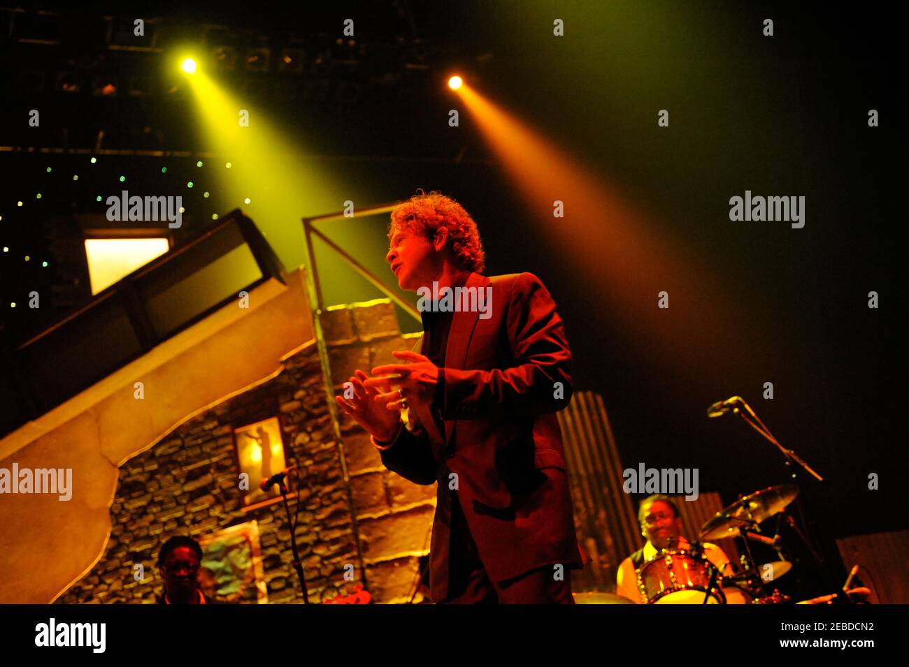 Mick Hucknall, lead singer of Simply Red, performing live Liverpool ...