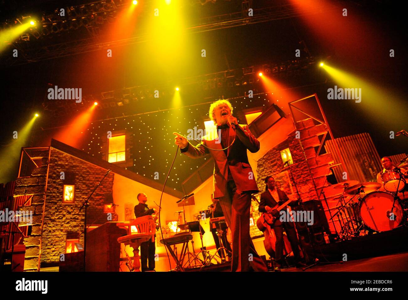 Mick Hucknall, lead singer of Simply Red, performing live Liverpool ...