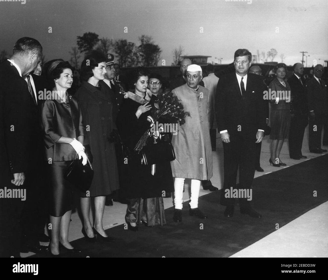Arrival ceremonies for Jawaharlal Nehru, Prime Minister of India, 4 ...