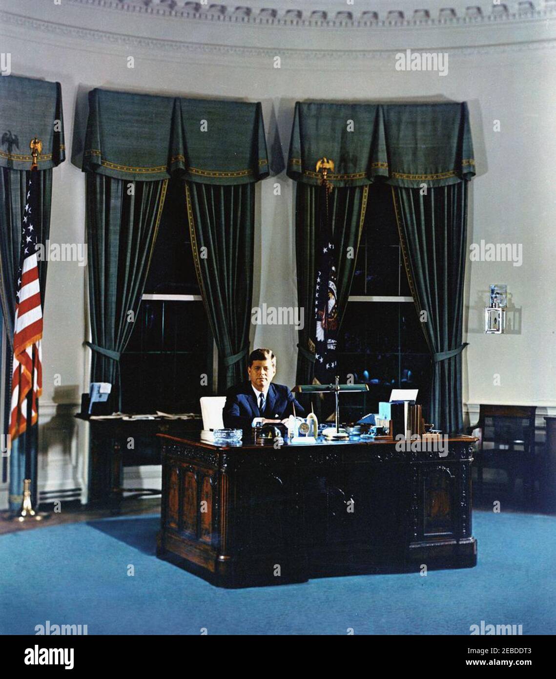 President Kennedy, portrait photo. President John F. Kennedy poses at ...