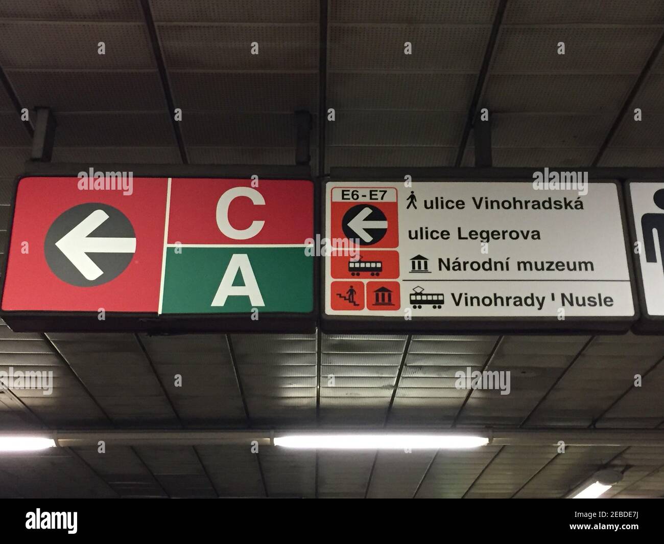 Metro Underground sigh in Prague, Czech Republic Stock Photo - Alamy