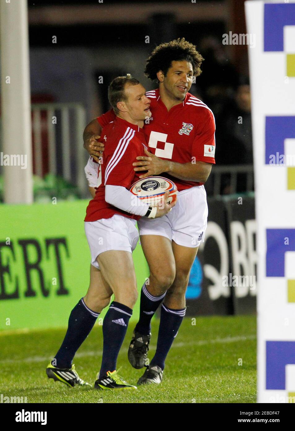 Colin charvis celebrates hi-res stock photography and images - Alamy