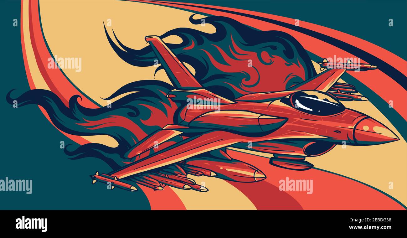 Fighter jet plane landing on Stock Vector Images - Alamy