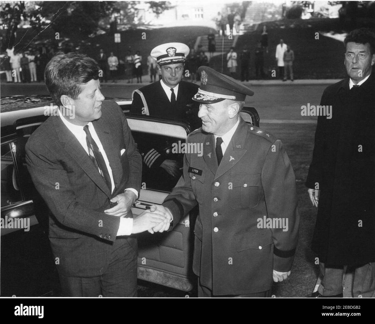 President Kennedy visits the US Ambassador to Spain, Anthony Biddle, Jr ...