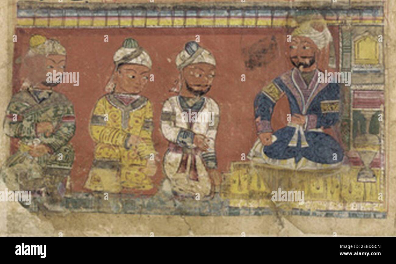 Nizamuddin Awliya with Three Attendants Stock Photo - Alamy