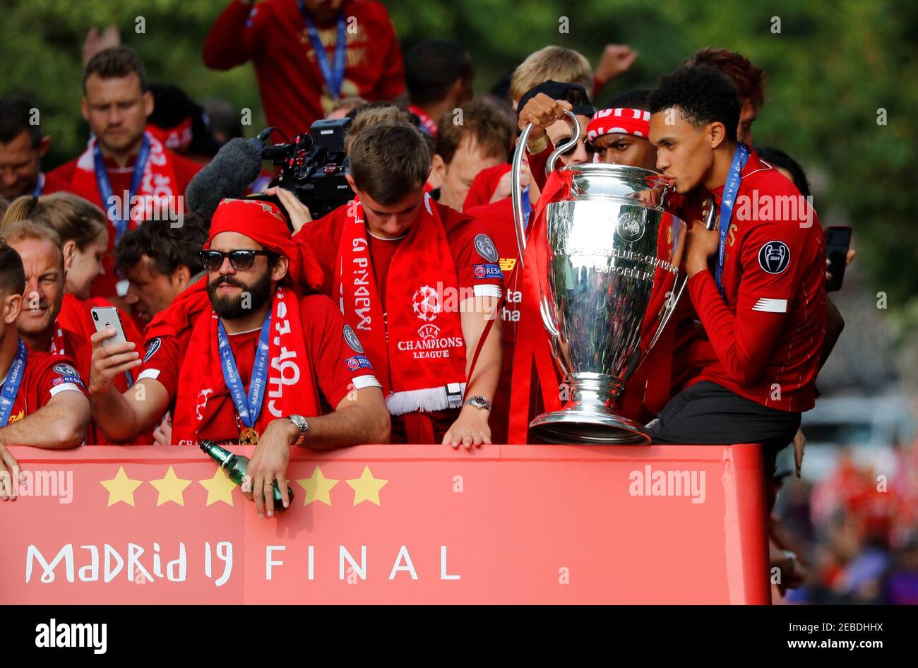 Alisson champions league trophy hi-res stock photography and images - Alamy