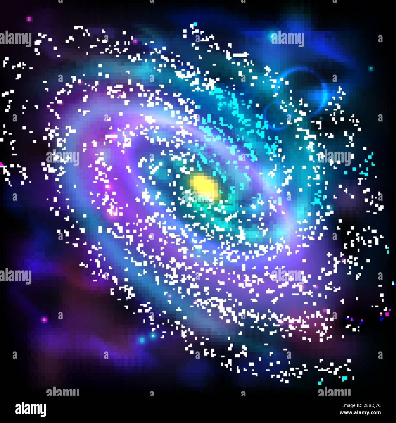 Cosmos space luminous spiral galaxy astronomical scientific poster with ...
