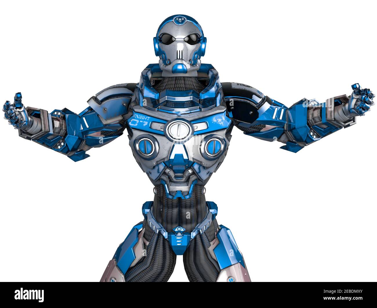 knight vision I got the power frontal pose, 3d illustration Stock Photo ...