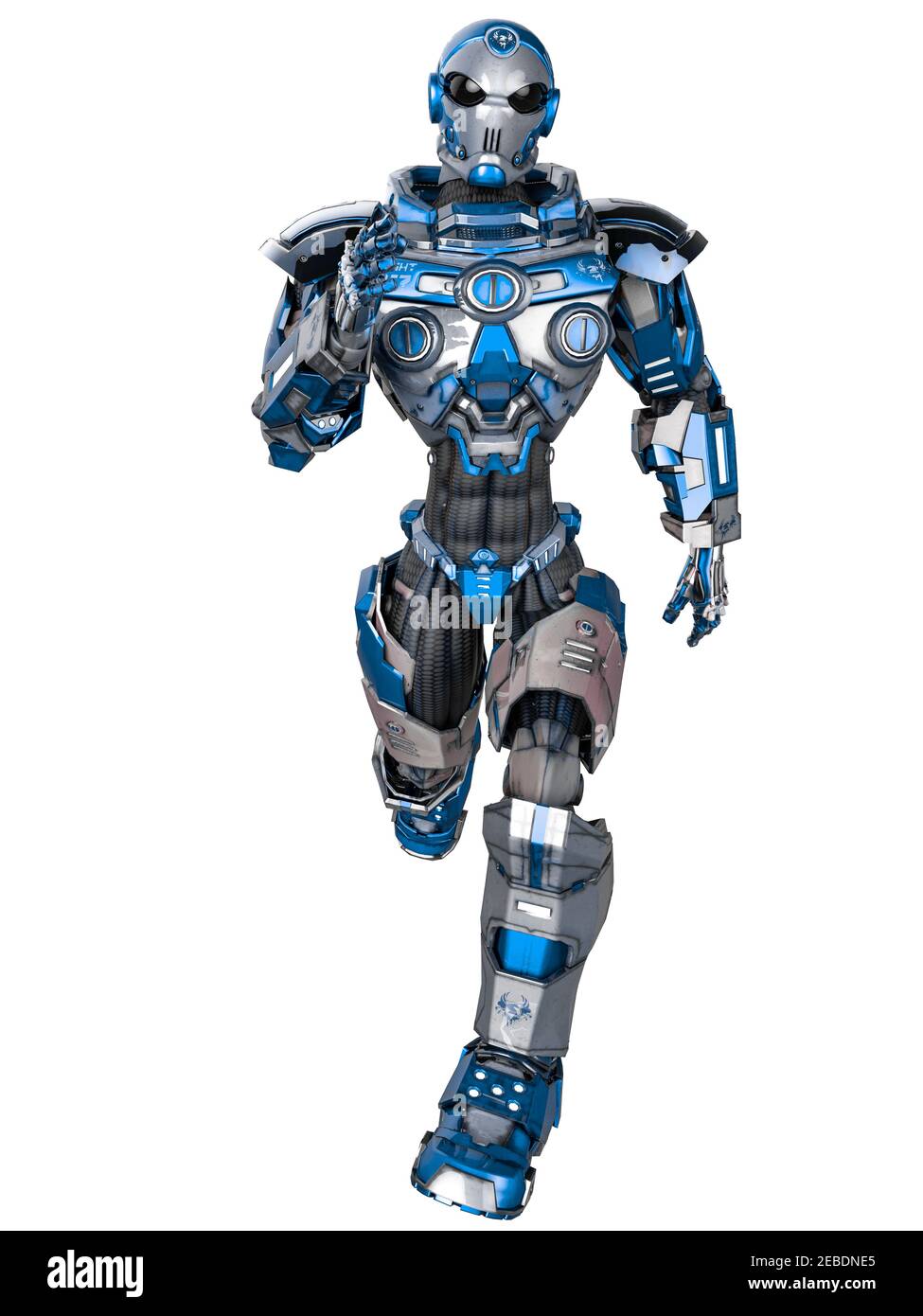 knight vision running frontal view, 3d illustration Stock Photo - Alamy