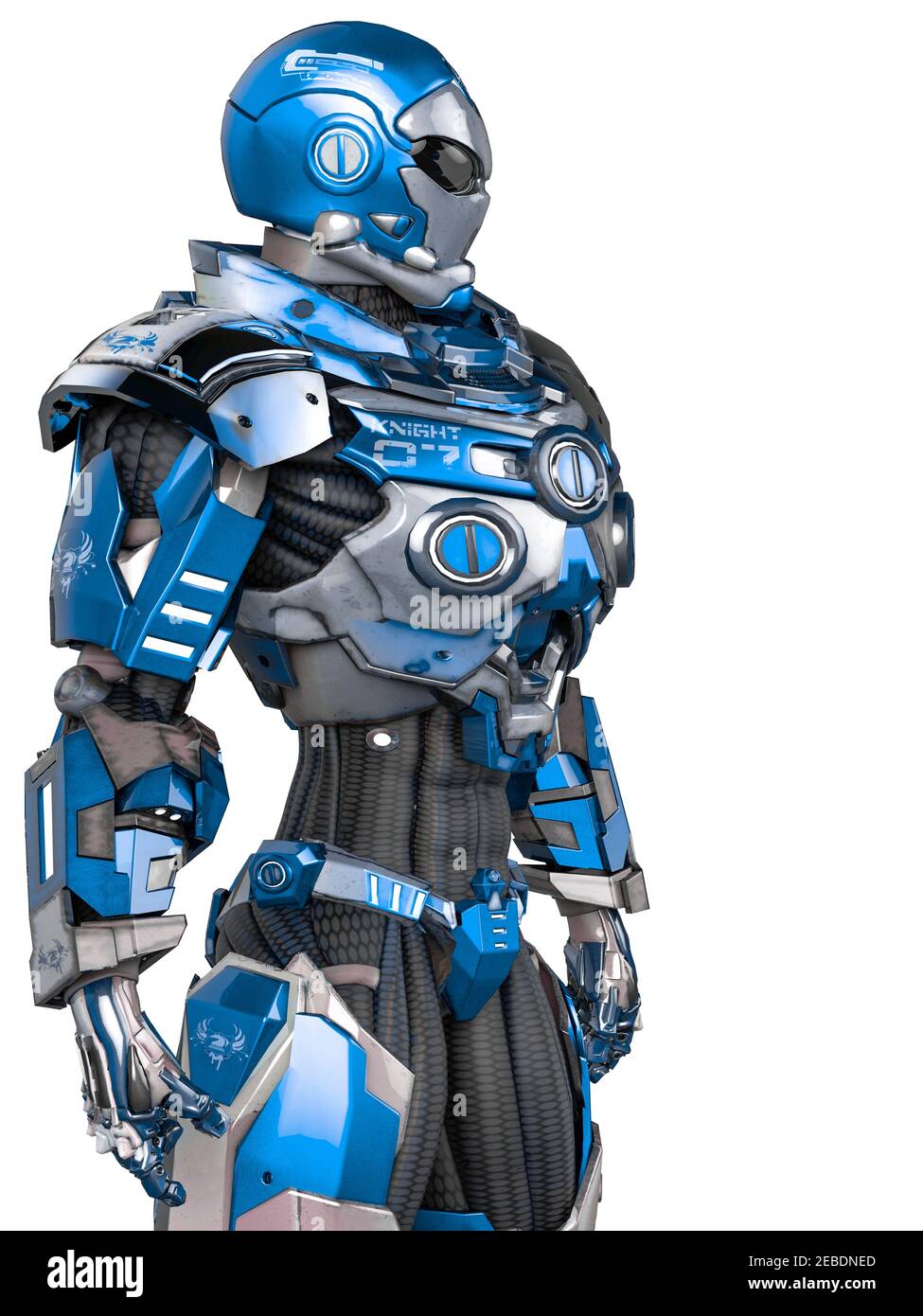 knight vision stand up close up, 3d illustration Stock Photo - Alamy