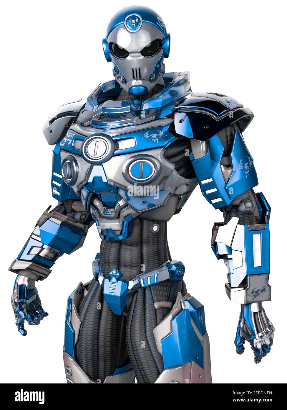 knight vision stand up close up front view, 3d illustration Stock Photo ...