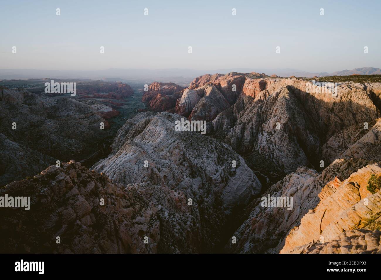 Snow Canyon State Park with red rocks and winding roads Stock Photo - Alamy