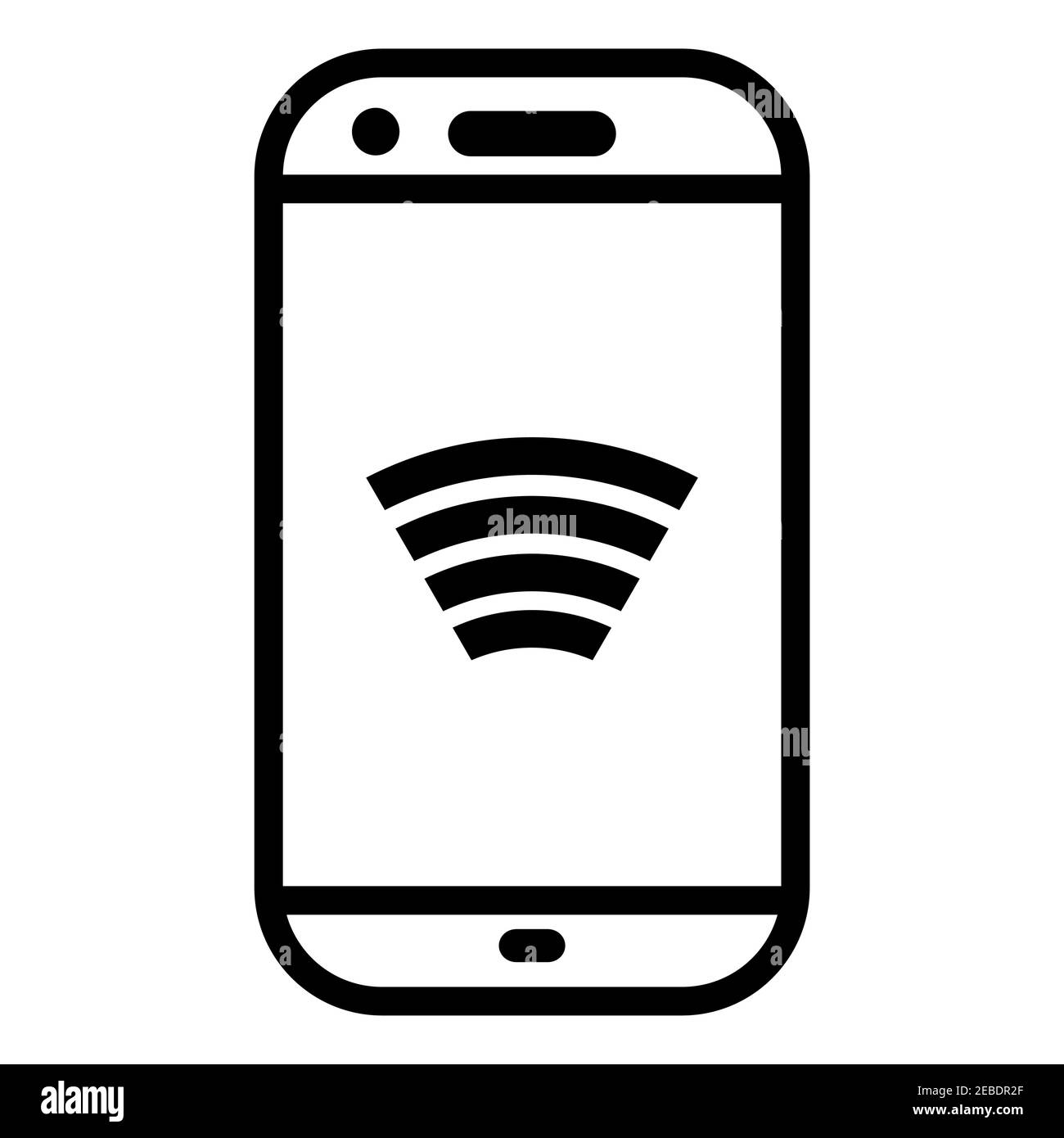Smart phone wifi or contactless payment symbol. EPS vector icon Stock ...