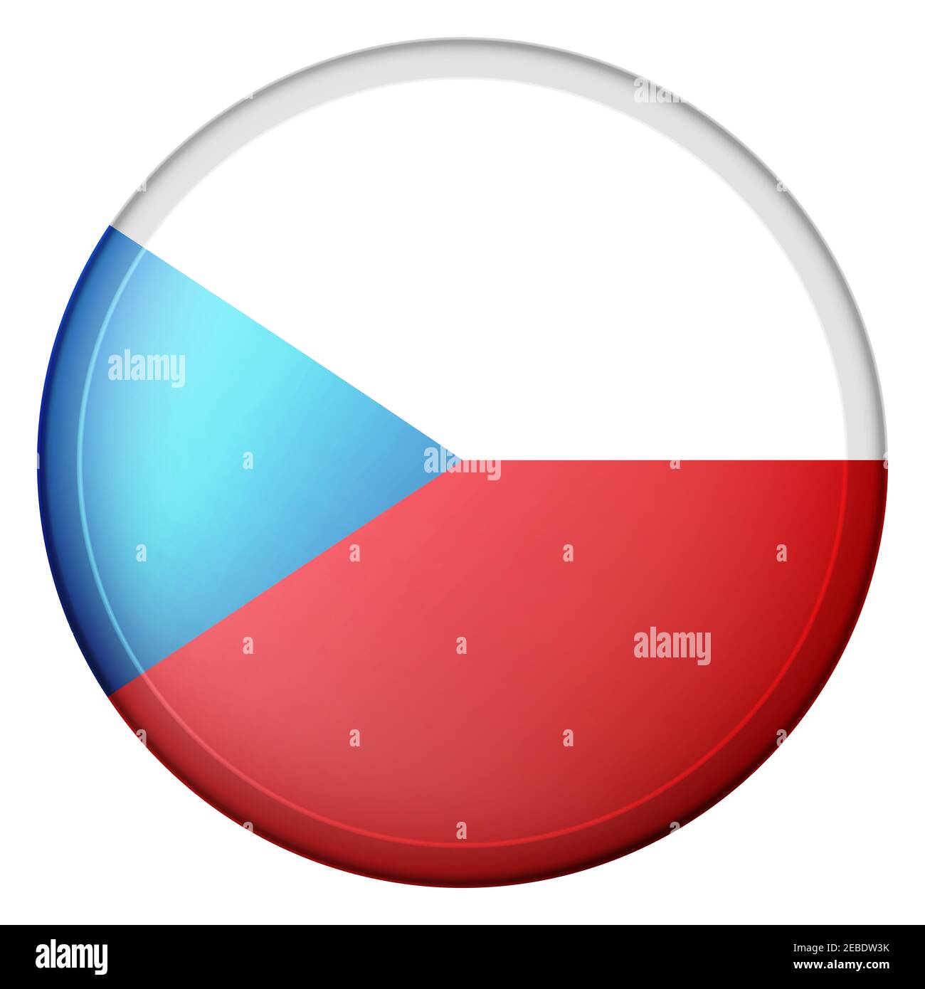 Glass light ball with flag of Czech Republic. Round sphere, template ...