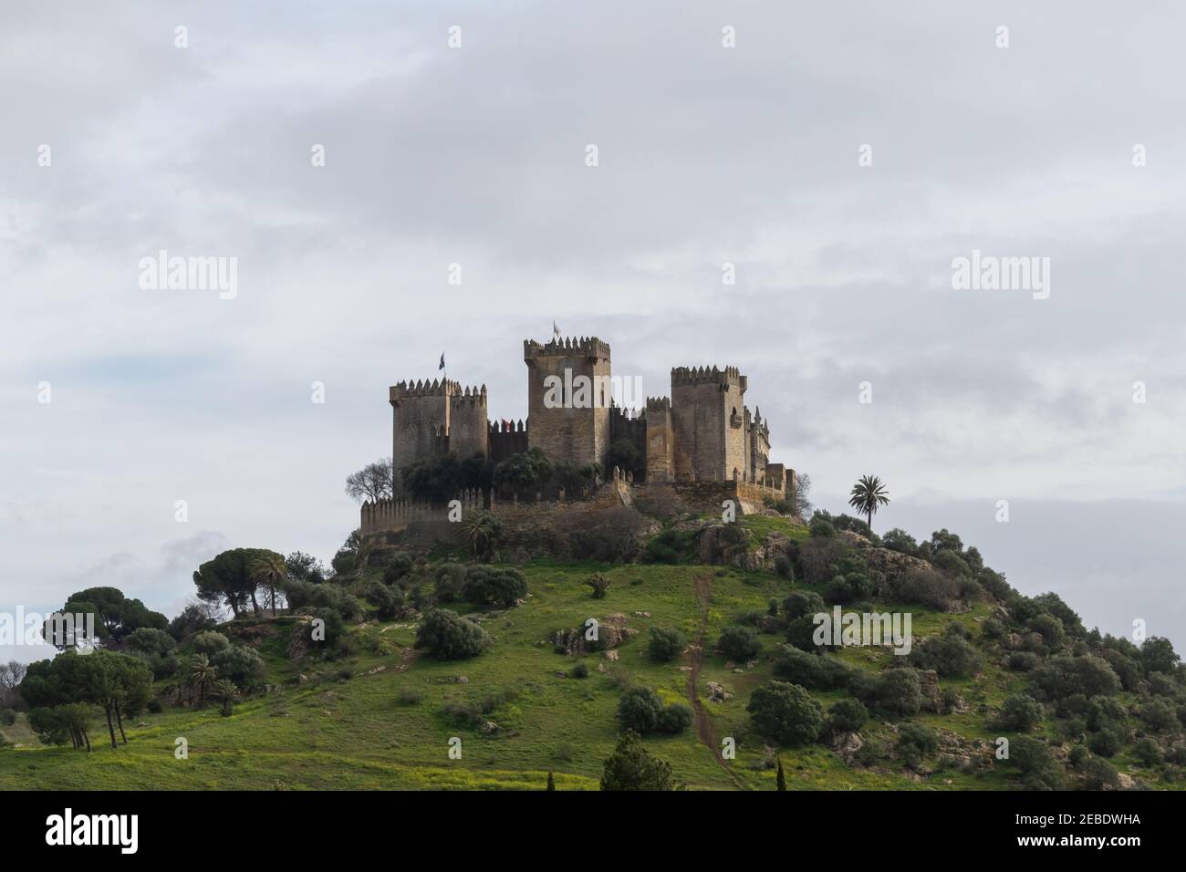 A view of the medieval castle in Almodovar del Rio Stock Photo - Alamy