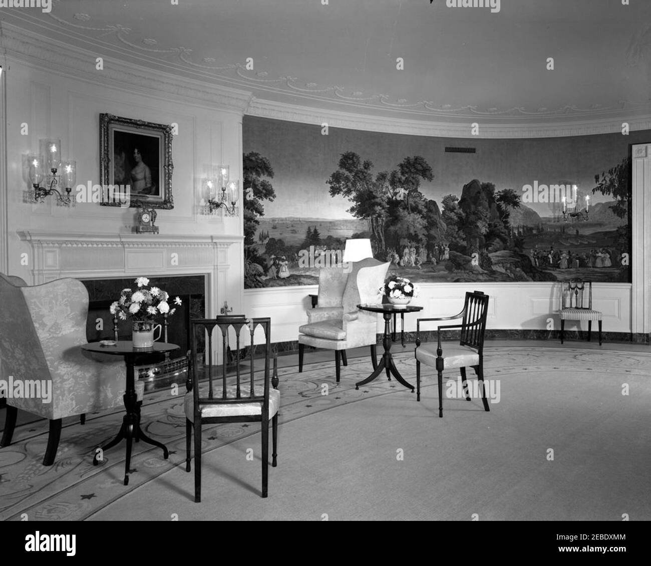 Diplomatic room wallpaper hi-res stock photography and images - Alamy
