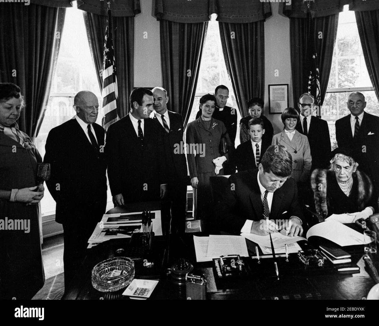 Bill signing u2013 S.J. Res 51 Public Law 87-364, Woodrow Wilson ...