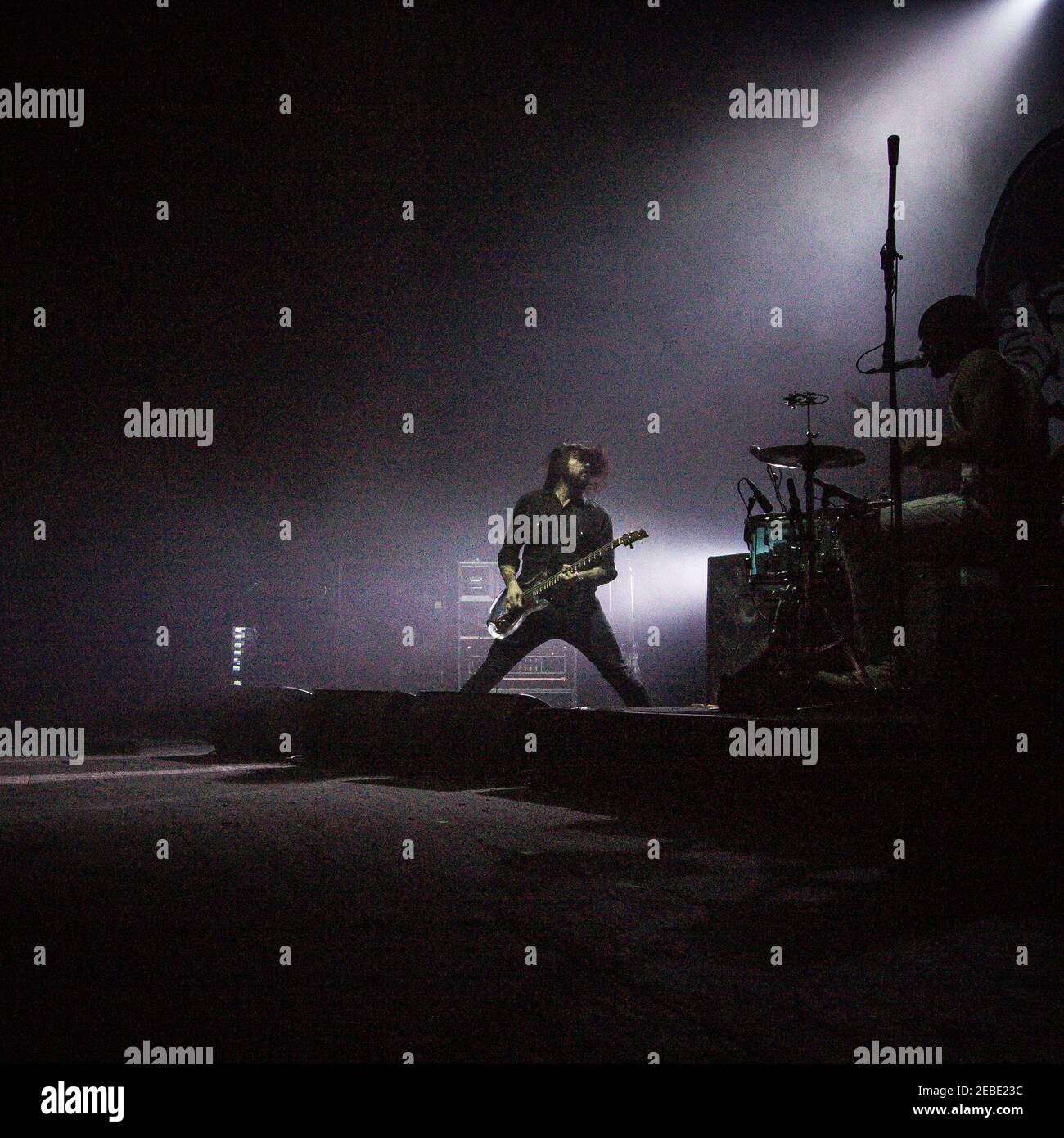 Canadian rock duo Death From Above 1979 live on stage at the O2 Brixton ...