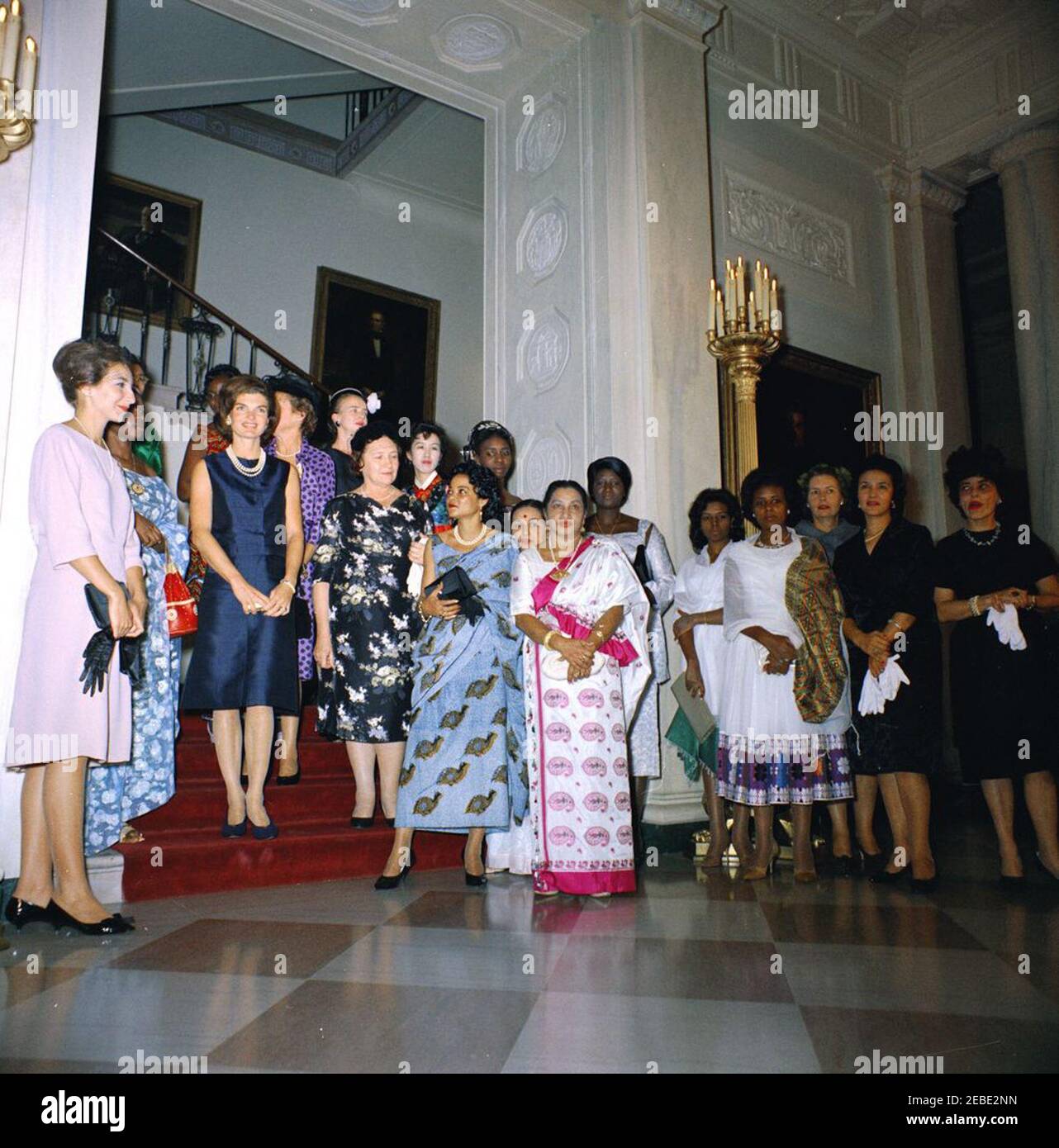 First Lady Jacqueline Kennedyu0027s (JBK) tea for wives of new ...