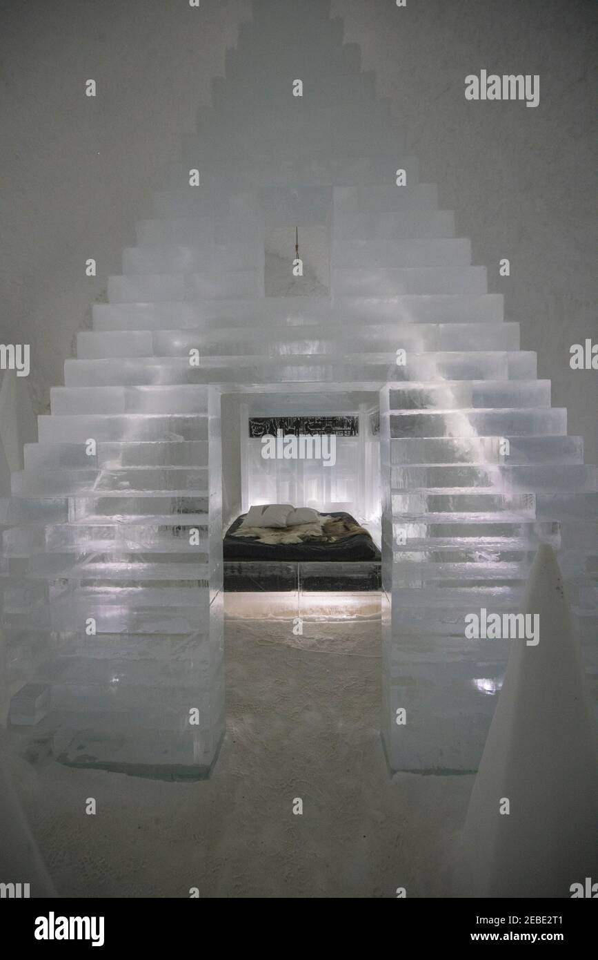 ice room at the ice hotel in sweden Stock Photo - Alamy