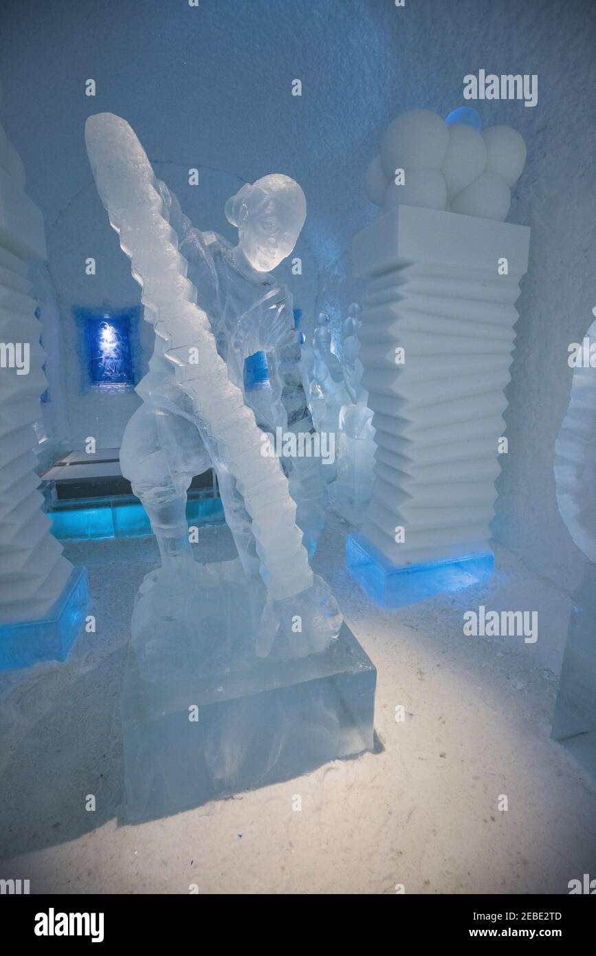 ice room at the ice hotel in sweden Stock Photo - Alamy
