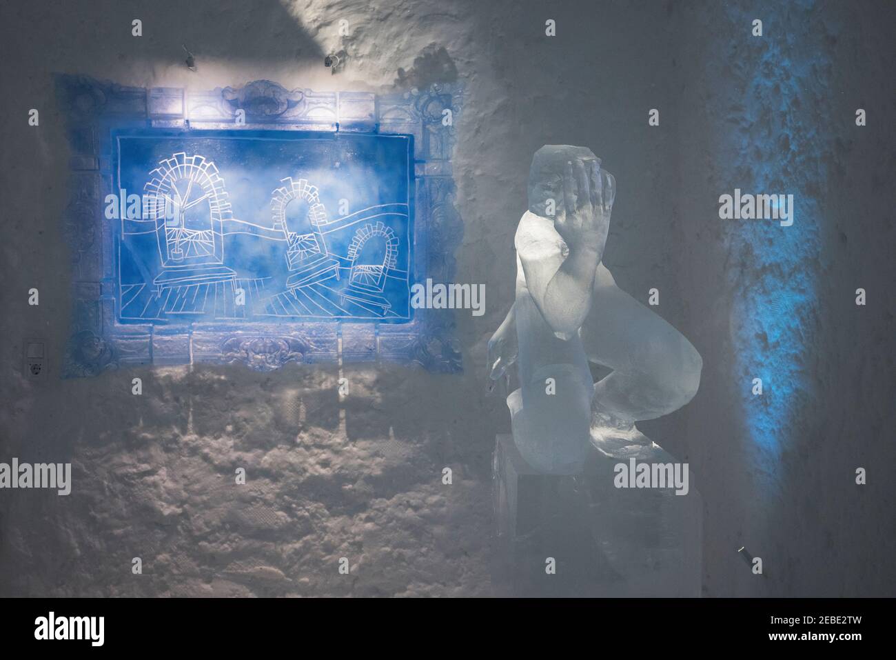 ice room at the ice hotel in sweden Stock Photo - Alamy