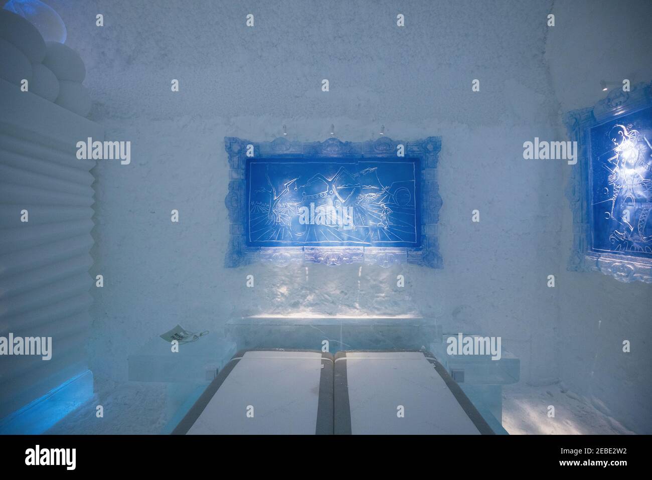 ice room at the ice hotel in sweden Stock Photo - Alamy